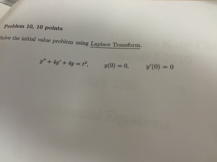 Solved Solve the initial value problem using Laplace | Chegg.com