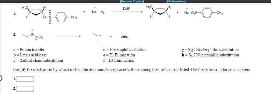 Solved Identify the mechanism by which each of the reactions | Chegg.com