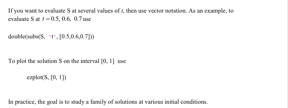 Solved MATLAB’s differential equations solver dsolve | Chegg.com