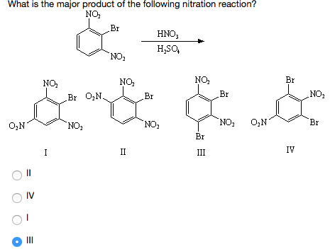 Solved What is the major product of the following nitration | Chegg.com