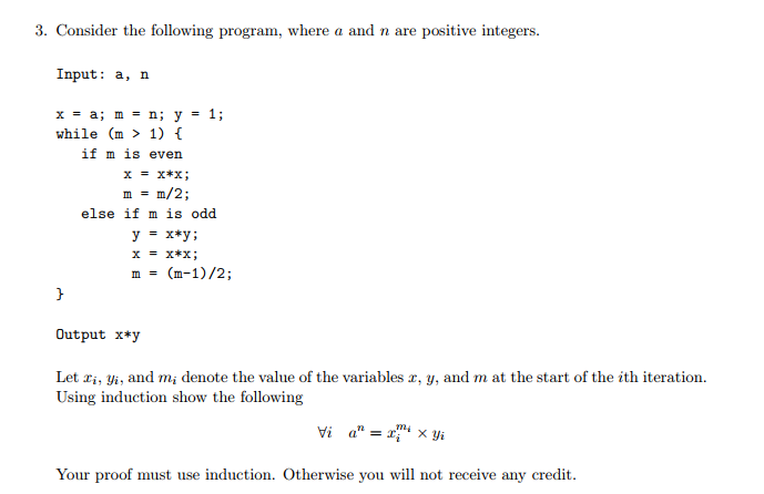 Solved Consider the following program, where a and n are | Chegg.com