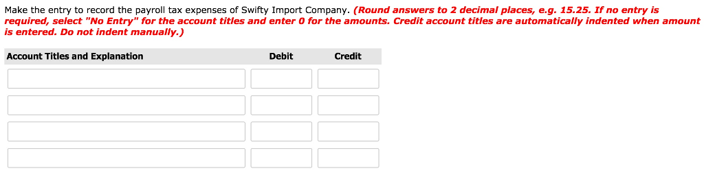 Solved Below is a payroll sheet for Swifty Import Company | Chegg.com
