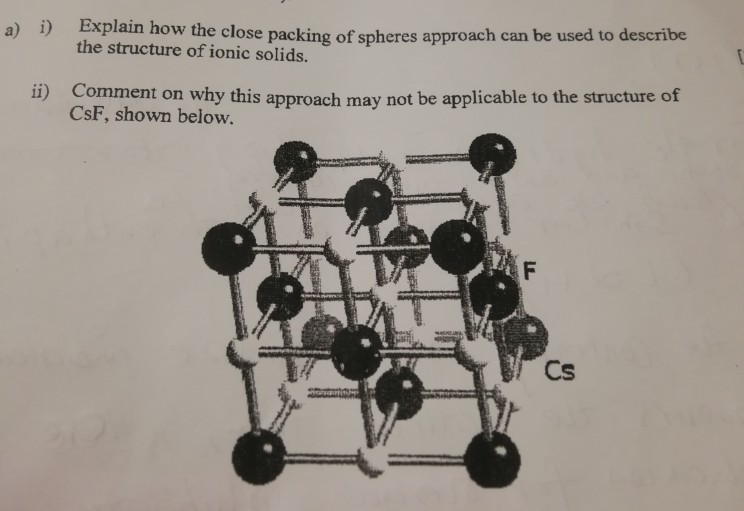 Solved Explain how the close packing of spheres approach can | Chegg.com