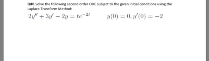 Solved Solve the following second order ODE subject to the | Chegg.com