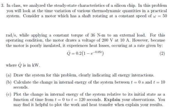 Solved In class, we analyzed the steady-state | Chegg.com