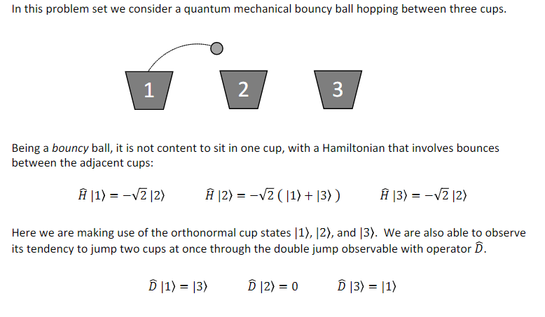 In this problem set we consider a quantum mechanical | Chegg.com
