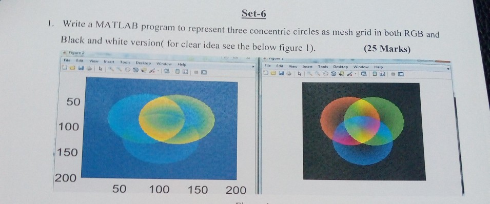 Solved Set 6 Write A Matlab Program To Represent Three