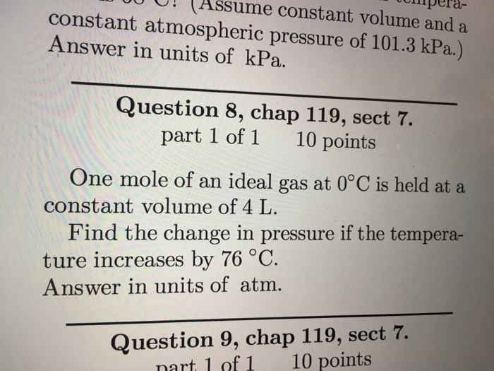 Solved One mole of an ideal gas at 0 degree C is held at a | Chegg.com