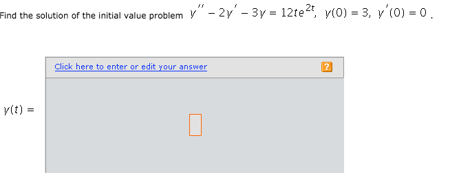 Solved Find the solution of the initial value problem y'' - | Chegg.com