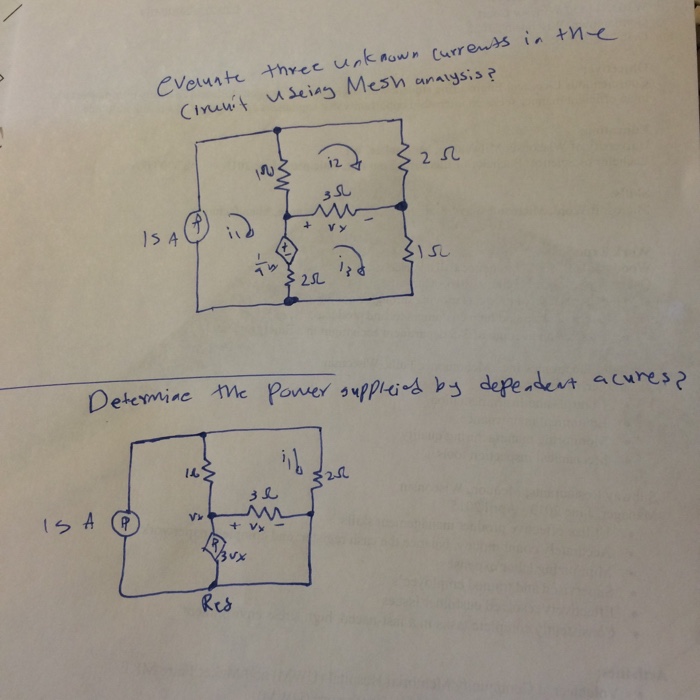 Solved Evaluate three unknown currents in the circuit using | Chegg.com