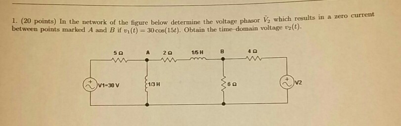 Solved 1. (20 points) In the network of the figure below | Chegg.com