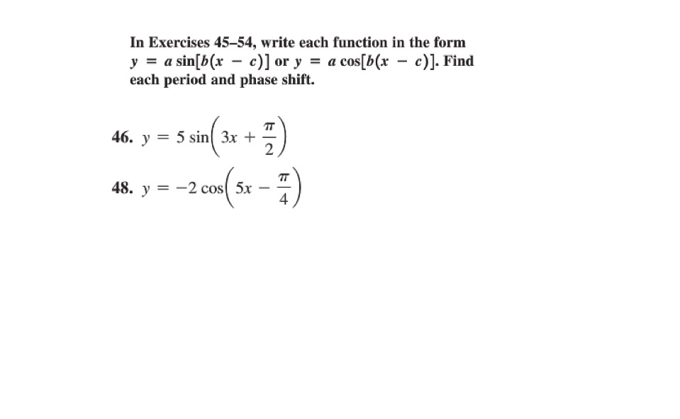 Solved In Exercises 45-54, write each function in the form y | Chegg.com