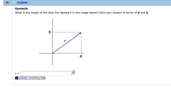 Solved What is the length of the blue line labeled r in the | Chegg.com