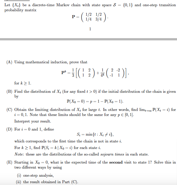 Let {x_t} be a discrete-time Markov chain with state | Chegg.com