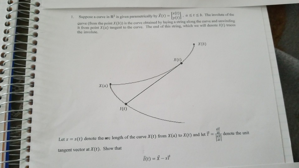 Solved 1. Suppose a curve in R? is given parametrically by | Chegg.com