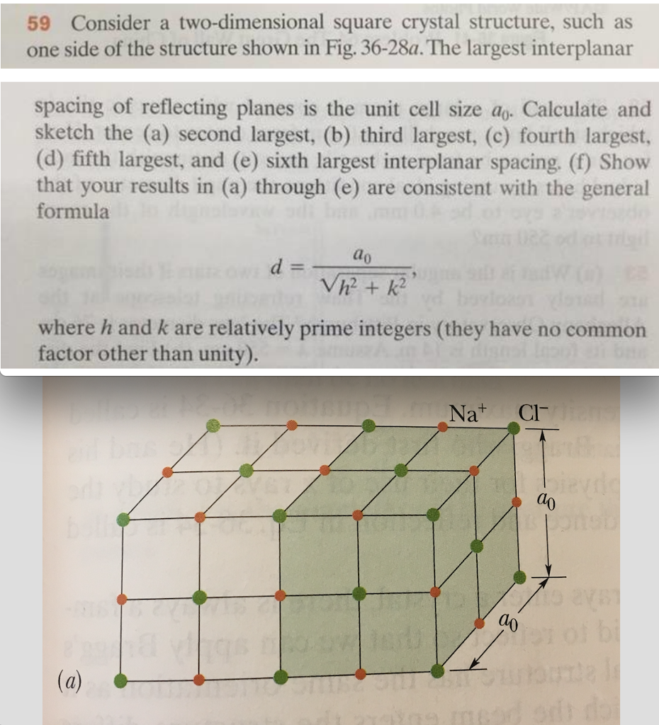 Solved Consider a two-dimensional square crystal structure, | Chegg.com