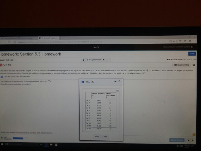 5 3 Homework Homework Section Score 0 Of 1 P X
