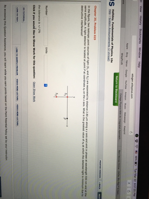 Solved In the figure, two isotropic point sources of light | Chegg.com
