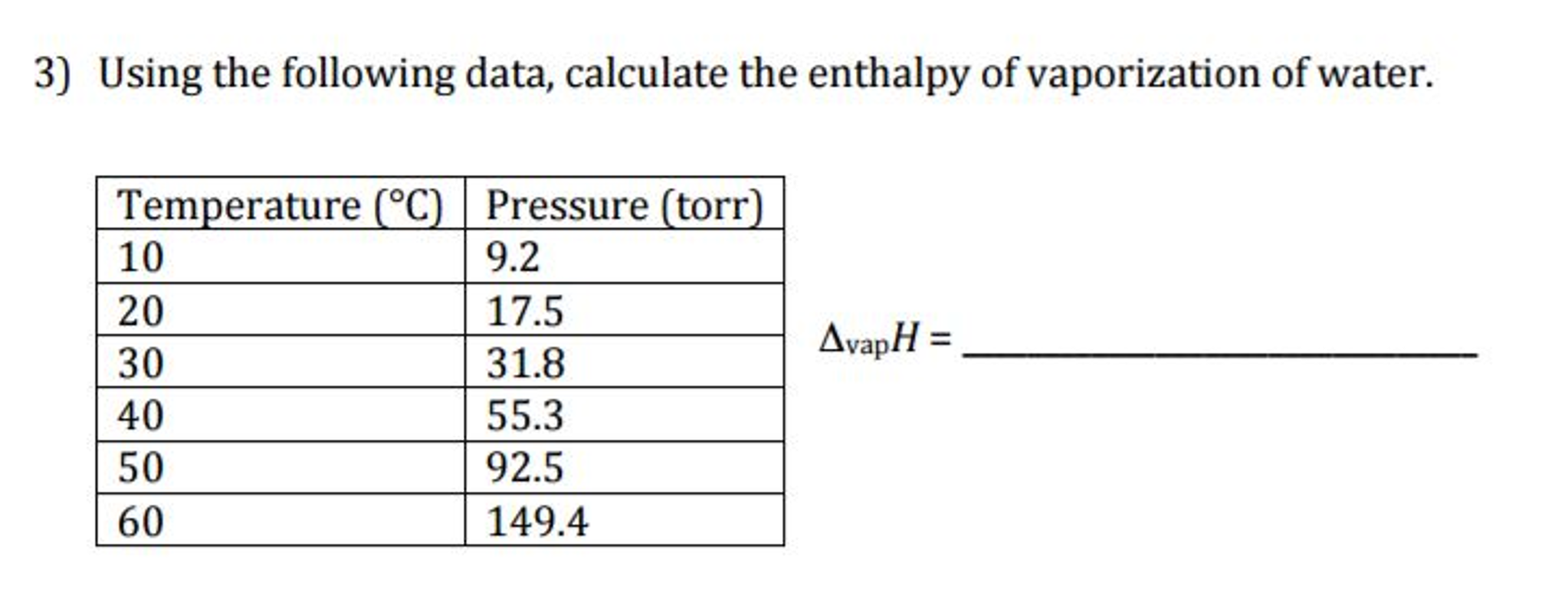 Solved Using the following data, calculate the enthalpy of | Chegg.com