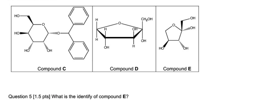 Solved HO OH CH20H O. HO IO OH Compound C Compound D | Chegg.com