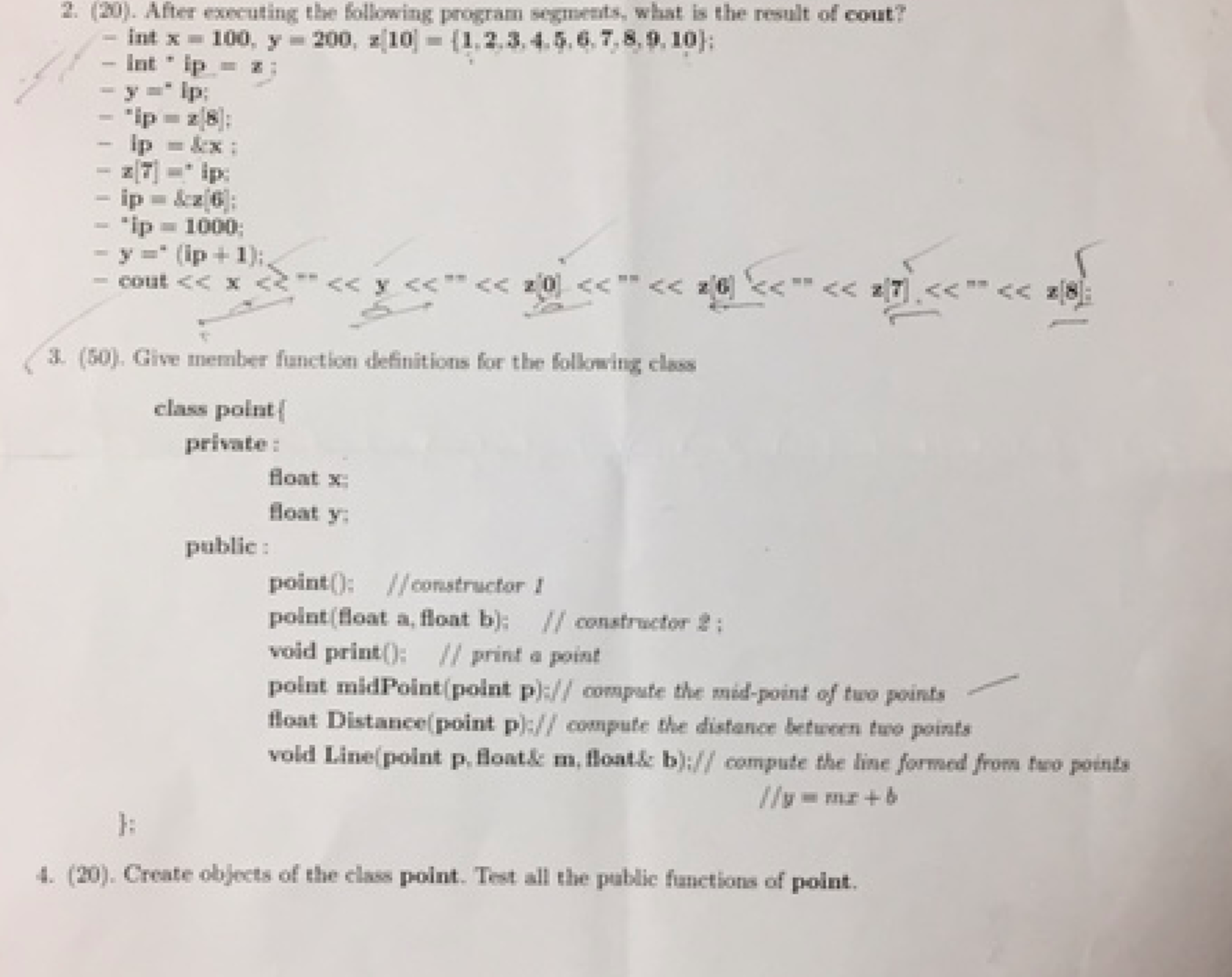 Solved After executing the following program segments, what | Chegg.com