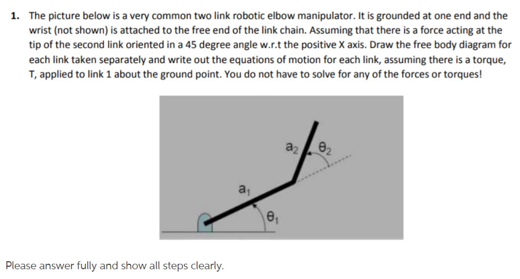 Solved 1. The picture below is a very common two link | Chegg.com