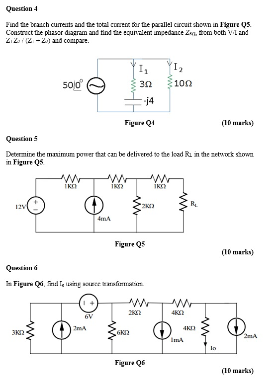 Solved Find the branch currents and the total current for | Chegg.com