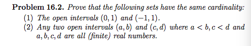 Solved Problem 16.2. Prove that the following sets have the | Chegg.com