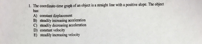 Solved The coordinate-time graph of an object is a straight | Chegg.com