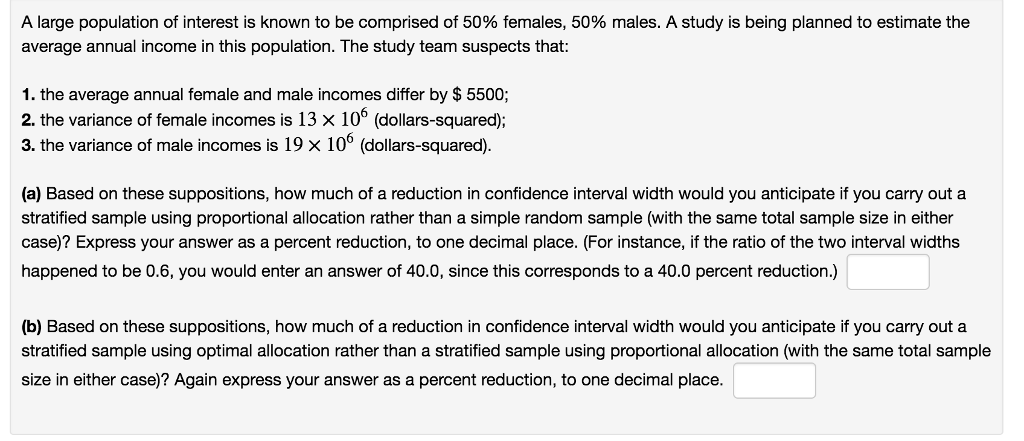 Solved A large population of interest is known to be | Chegg.com