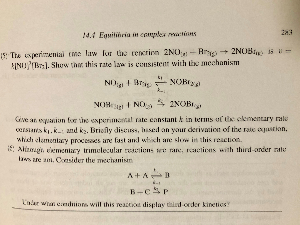 Solved 283 14.4 Equilibria in complex reactions (5) The | Chegg.com