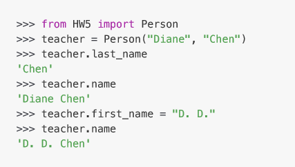 Solved Please write the answer in python 3 class Person: | Chegg.com