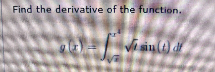 Solved Find the derivative of the function. | Chegg.com