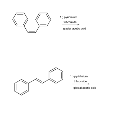 Solved 1.) pyridinium tribromide glacial acetic acid 1.) | Chegg.com