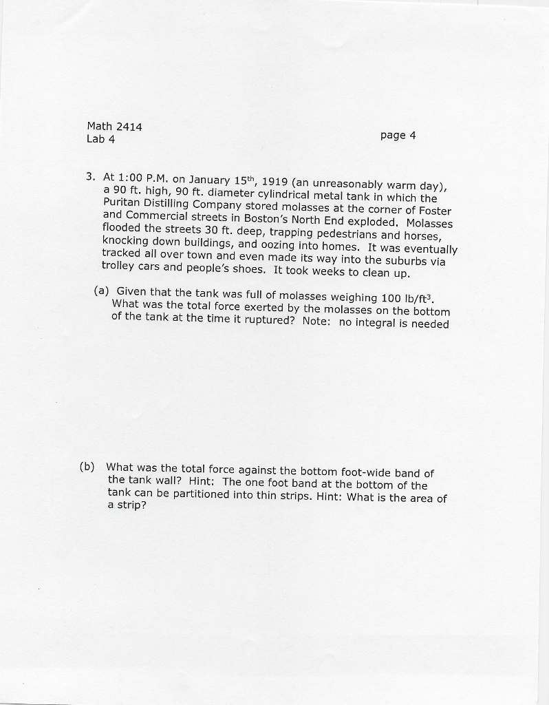 Solved Math 2414 Lab 4 page 4 3. At 1:00 P.M. on January | Chegg.com