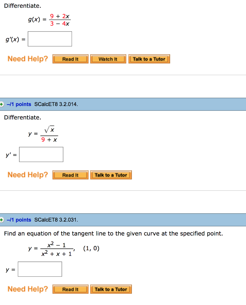 Solved Find The Derivative Of The Function Using The Chegg