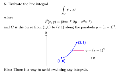 Solved 5. Evaluate the line integral F-dr where 2-9 and C is | Chegg.com