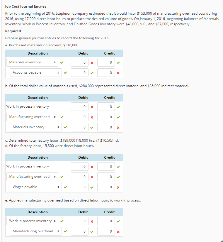 Solved Job Cost Journal Entries Prior to the beginning of | Chegg.com