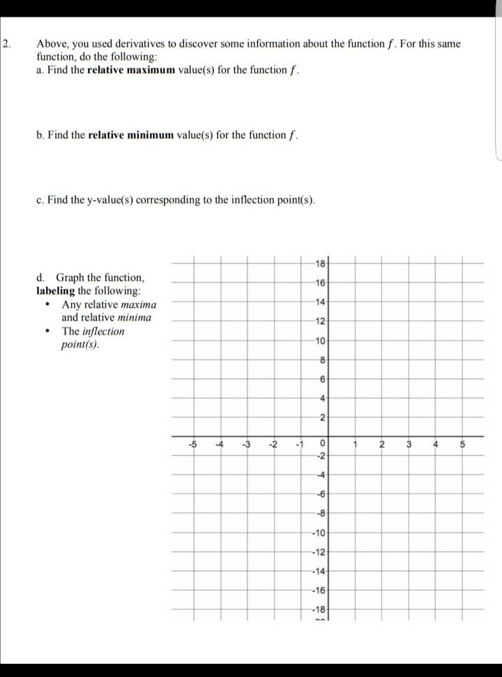 Solved For Problems 1 And 2 Consider The Function Fx X3