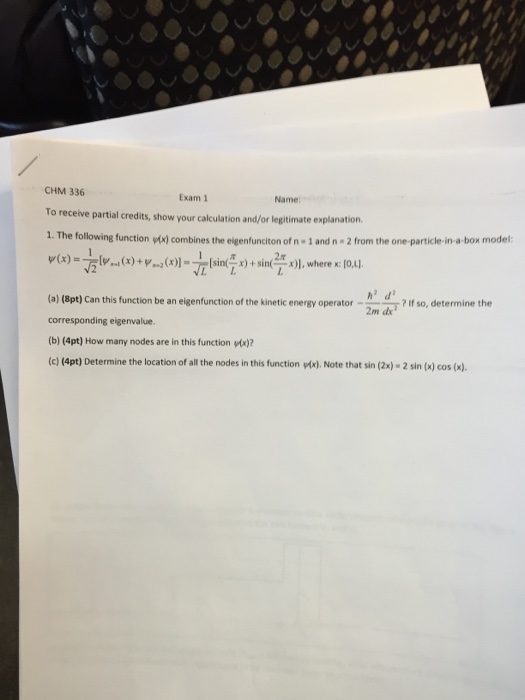 Solved To receive partial credits, show your calculation | Chegg.com