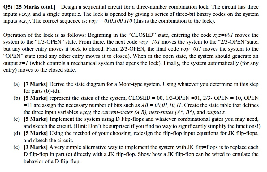 Solved Design a sequential circuit for a three-number | Chegg.com