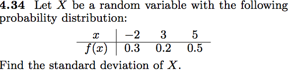 Solved Let X be a random variable with the following | Chegg.com