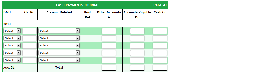 Solved Purchases and Cash Payments Journals Transactions | Chegg.com