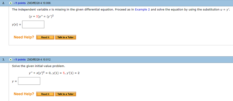 Solved The independent variable x is missing in the given | Chegg.com