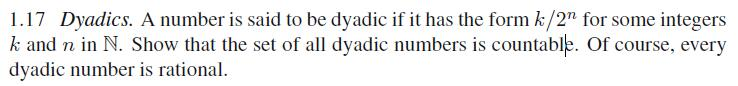 Solved A number is said to be dyadic if it has the form | Chegg.com
