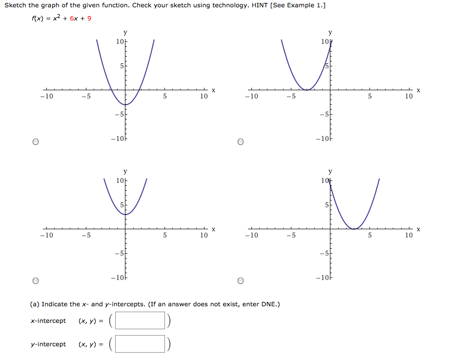 Solved Sketch The Graph Of The Given Function Check Your 