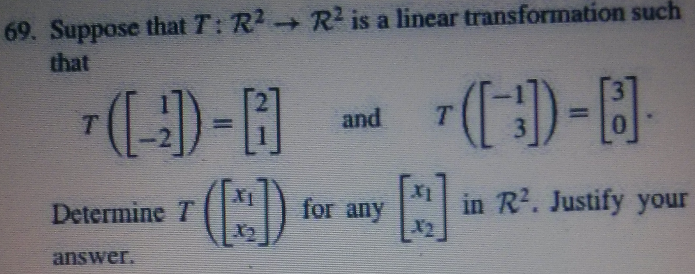 Solved Suppose That T R2 Rightarrow R2 Is A Linear