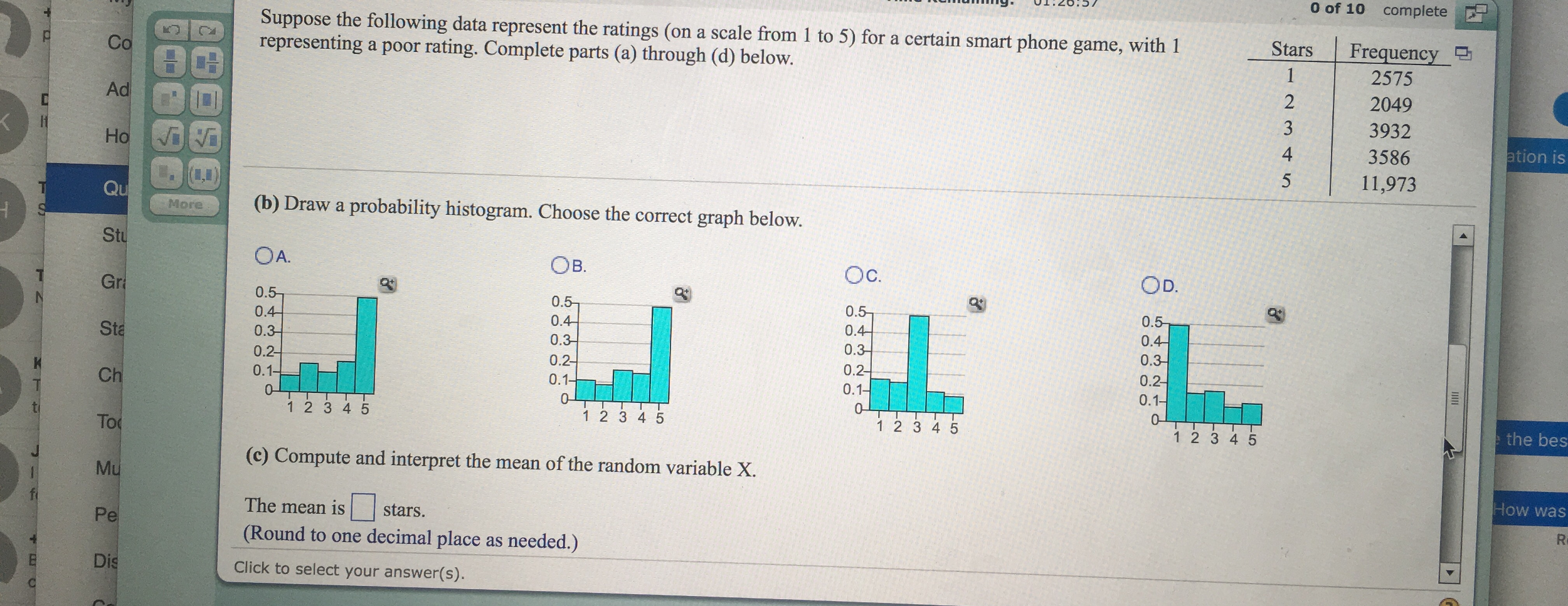Solved Suppose the following data represent the ratings (on | Chegg.com