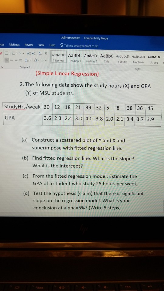 Solved LABHomework2 Compatibility Mode ces Mailings Review | Chegg.com