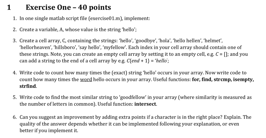 Solved Exercise Two - 20 points Use the function stringdist | Chegg.com